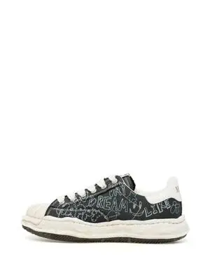Mihara Yasuhiro Blakey Graffiti-print Sneakers - Blue