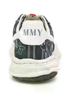 Mihara Yasuhiro Blakey Graffiti-print Sneakers - Blue