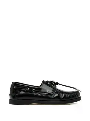 Toga Embellished Loafers - Black
