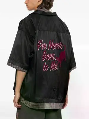 Mihara Yasuhiro Graphic-embroidered Layered Shirt