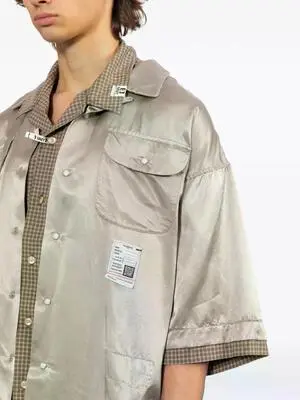 Mihara Yasuhiro Graphic-embroidered Layered Shirt