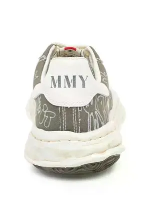 Mihara Yasuhiro Graphic-print Trainers - Green