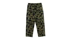 A BATHING APE 1st Camo Logo Relaxed Fit Track Sweatpants - Green