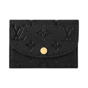 LOUIS VUITTON Rosalie Coin Purse Monogram Embossed Empreinte Cowhide Leather - Black