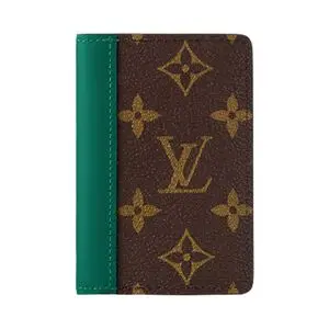 LOUIS VUITTON Pocket Organizer 'borneo Green/ Monogram Canvas - Brown