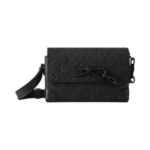 LOUIS VUITTON Steamer Wearable Wallet Embossed Cowhide Monogram Taurillon Leather - Black