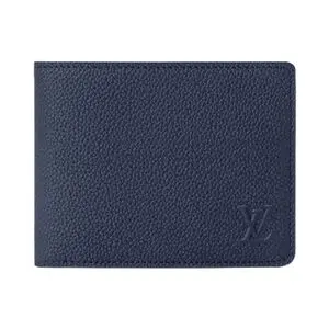 LOUIS VUITTON Multiple Wallet 'navy Waxy Calfskin Leather - Blue