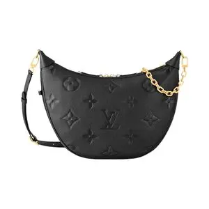 LOUIS VUITTON Loop Hobo Monogram Embossed Black