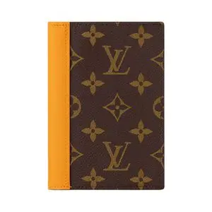 LOUIS VUITTON Passport Cover 'safran Yellow/ Monogram Canvas - Brown