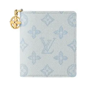 LOUIS VUITTON Charms Pocket Wallet 'monogram Origine Bleu Courrier Canvas - Blue