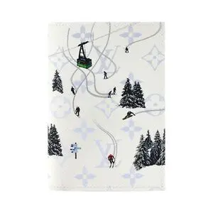 LOUIS VUITTON Passport Cover 'ski White Monogram Canvas' White