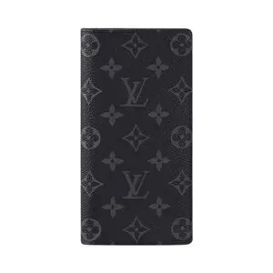 LOUIS VUITTON Brazza Wallet Monogram Eclipse Canvas - Black