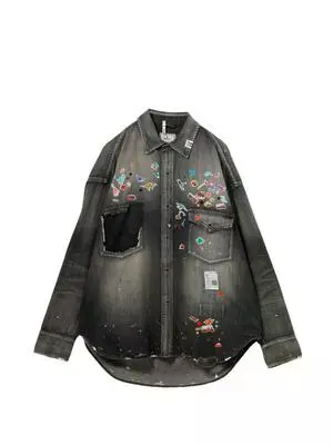 Mihara Yasuhiro Faded Graphic-print Shirt