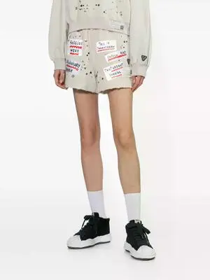 Mihara Yasuhiro Embellished Sticker Hoodie