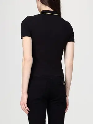 Versace Embroidered Logo Polo Shirt - Black
