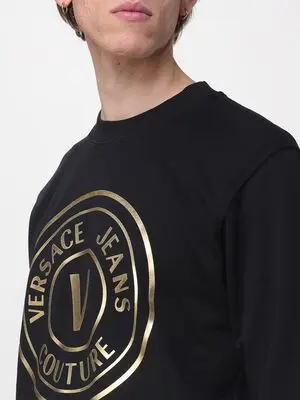 Versace Cotton Crewneck Sweatshirt With Logo