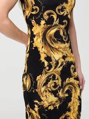 Versace Printed Midi Dress - Black