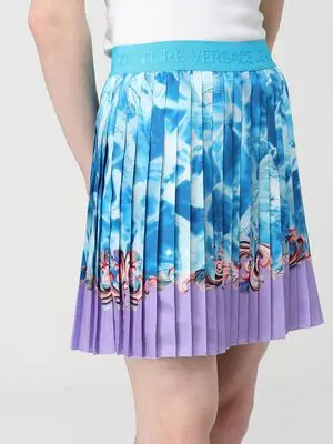 Versace Pleated Mini Skirt - Blue