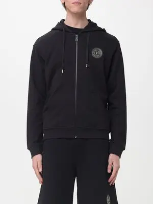 Versace Full Zip Hooded Sweatshirt - Black