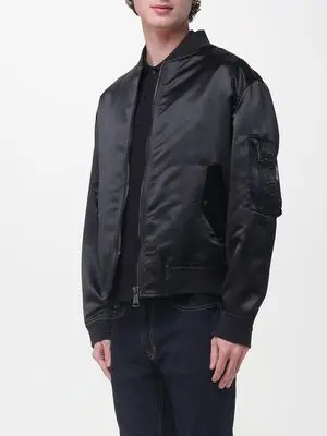 Versace Polyester Bomber Jacket - Black