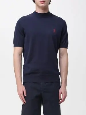 Brunello Cucinelli Short Sleeve Mock Neck Sweater