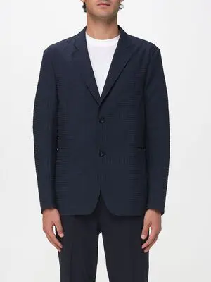 Emporio Armani Textured Blazer - Blue