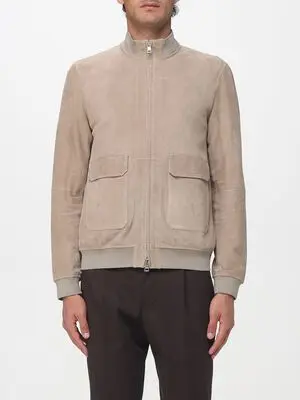 DUNO Octane Suede Bomber Jacket - Beige