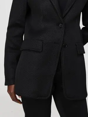 Max Mara Structured Single-breasted Polyester Blazer - Black