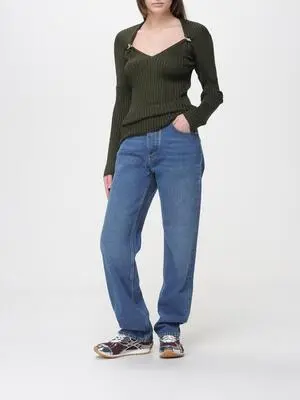 Bottega Veneta V-neck Sweater With Metal Plaques - Green