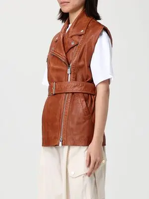 Pinko Leather Biker Waistcoat