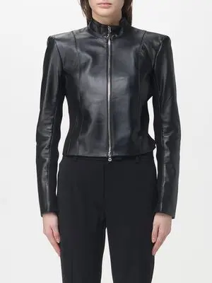 Patrizia Pepe Leather Biker Jacket - Black