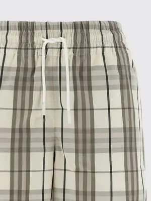Burberry Checked Shorts - Grey