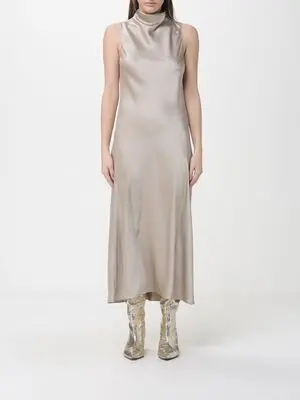 Patrizia Pepe Sleeveless High Neck Maxi Dress - Grey