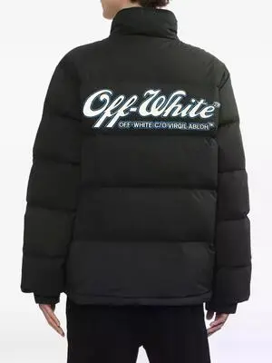 Off-White Chest-appliqué Puffer Jacket