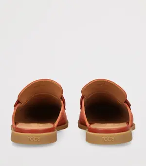TOD'S Suede Slippers - Orange