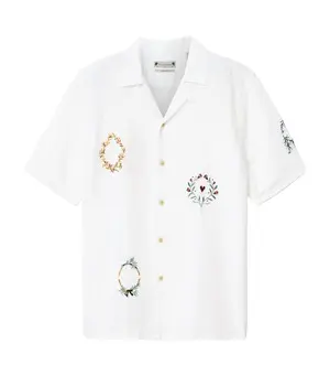 ALLSAINTS Linen Embroidered Deck Shirt