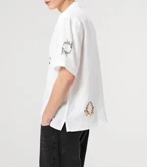 ALLSAINTS Linen Embroidered Deck Shirt