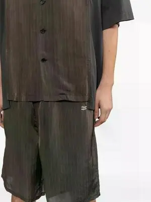Undercover Pinstripe Shorts With Logo