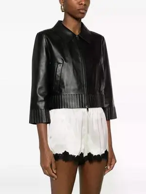 MARCCAIN Leather Zip-up Jacket