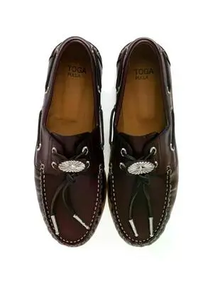 Toga Stitched Leather Loafers