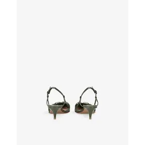 Valentino Garavani Vlogo Slingback Leather Courts - Grey