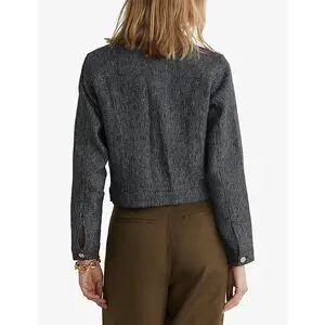REISS Textured Linen And Cotton Jacket