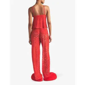SKIMS Sheer Velvet Cami And Trousers Set