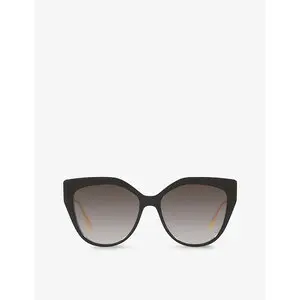 Fendi Acetate And Metal Cat-eye Sunglasses - Grey