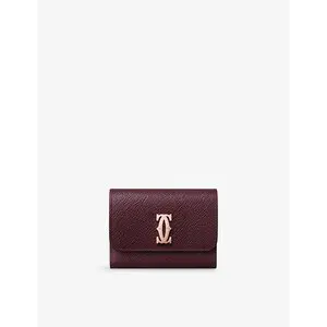 Cartier C De Mini Leather Wallet - Grape
