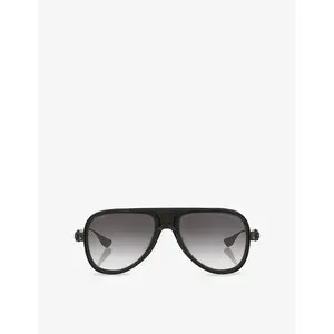 Dita D4000473 Grand Decade Aviator-frame Metal Sunglasses - Black