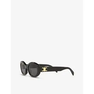 Celine Cl40194u Oval-frame Acetate Sunglasses