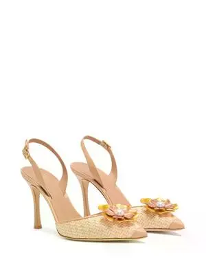 MALONE SOULIERS Sarah Floral Slingback Pumps