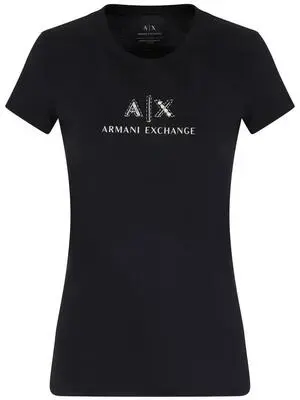 Armani Exchange Logo Embellished T-shirt