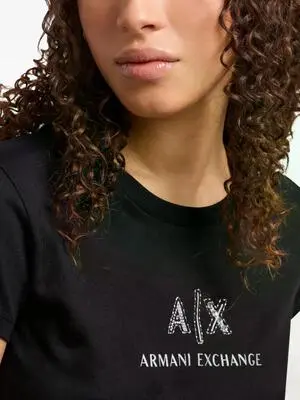 Armani Exchange Logo Embellished T-shirt